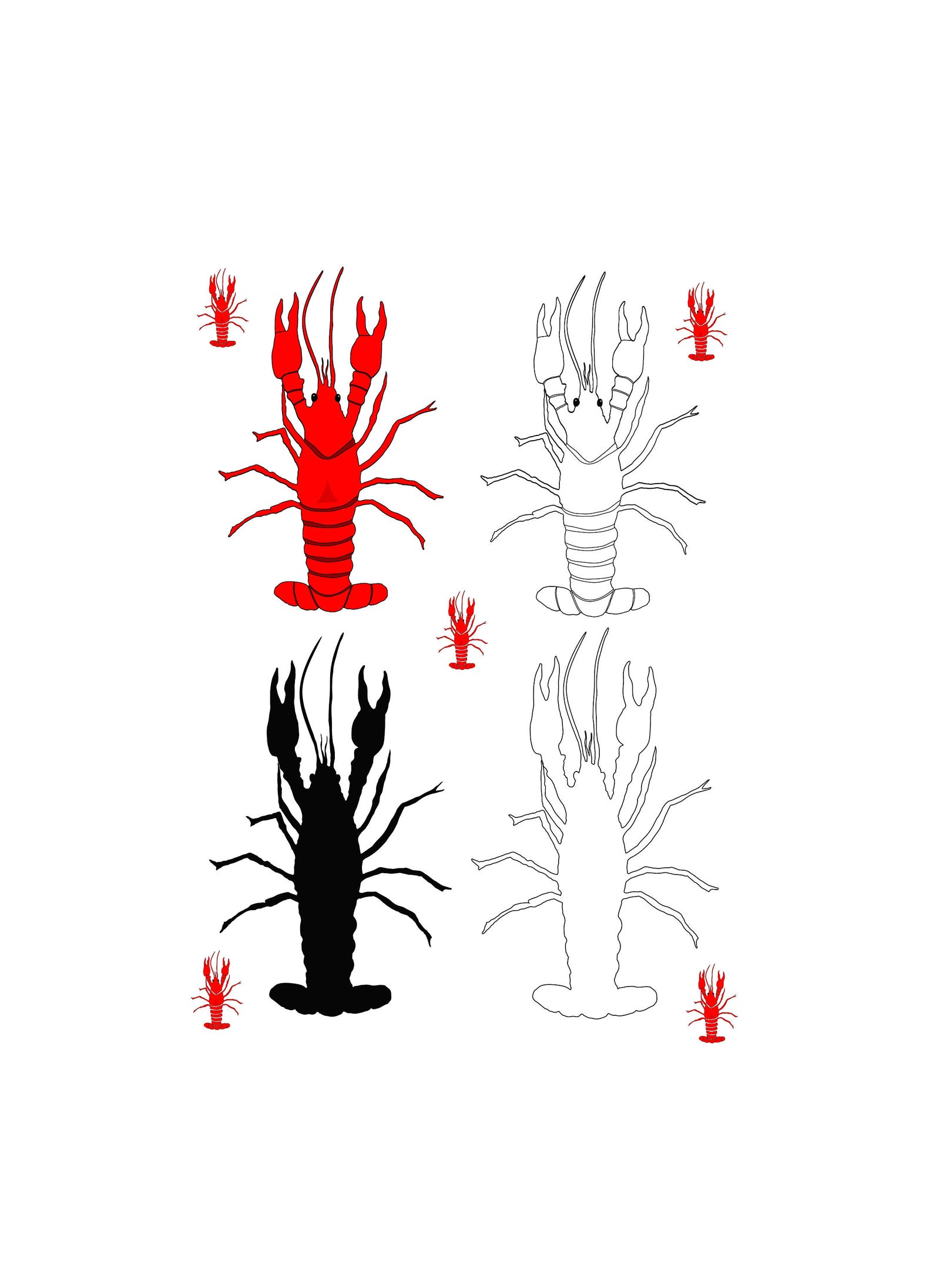 Crawfish, Cut File, Clip Art, SVG, Cricut, Silhouette Cameo, Scanncut ...