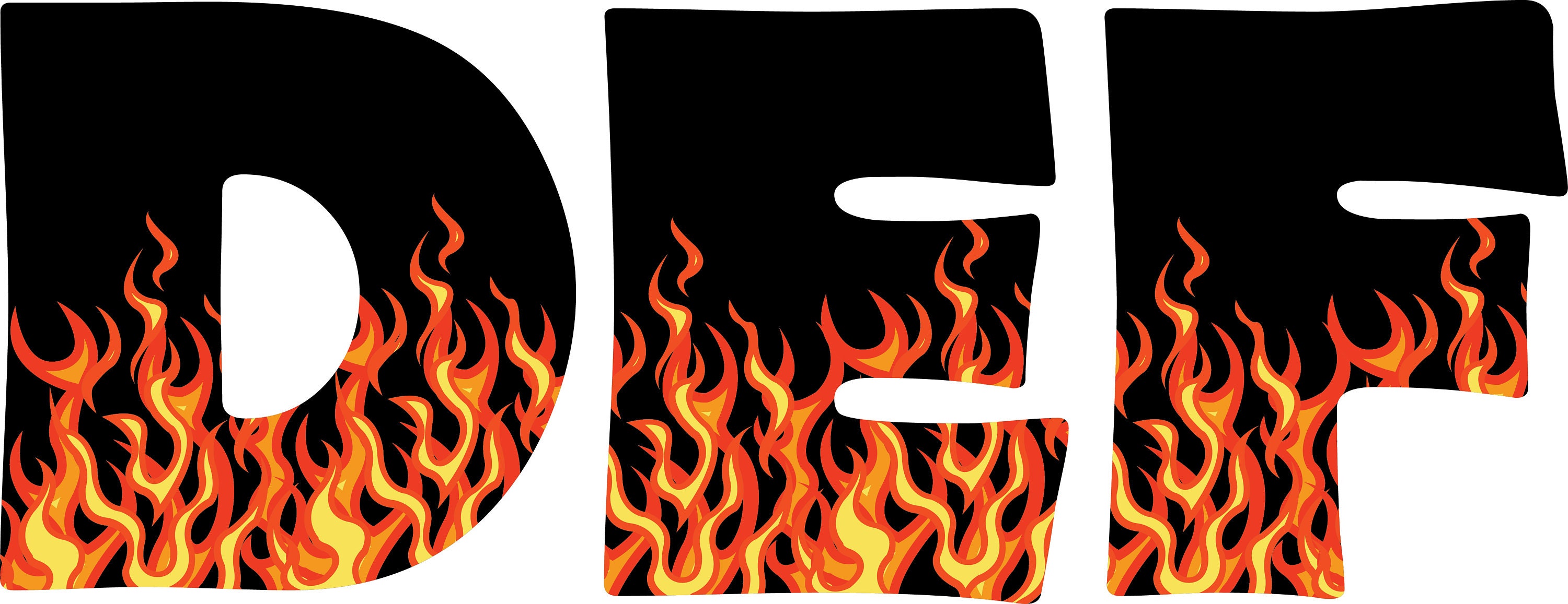 BURNING LETTERS ALPHABET Svg Burning Letters Alphabet | Etsy