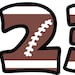 FOOTBALL ALPHABET and Numbers SVG Files, Football Alphabet Clipart ...