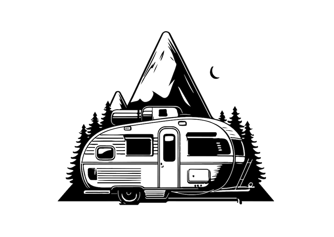CAMPER CARAVAN SVG, Camper Clipart, Camping Svg, Camper Svg Cut Files ...