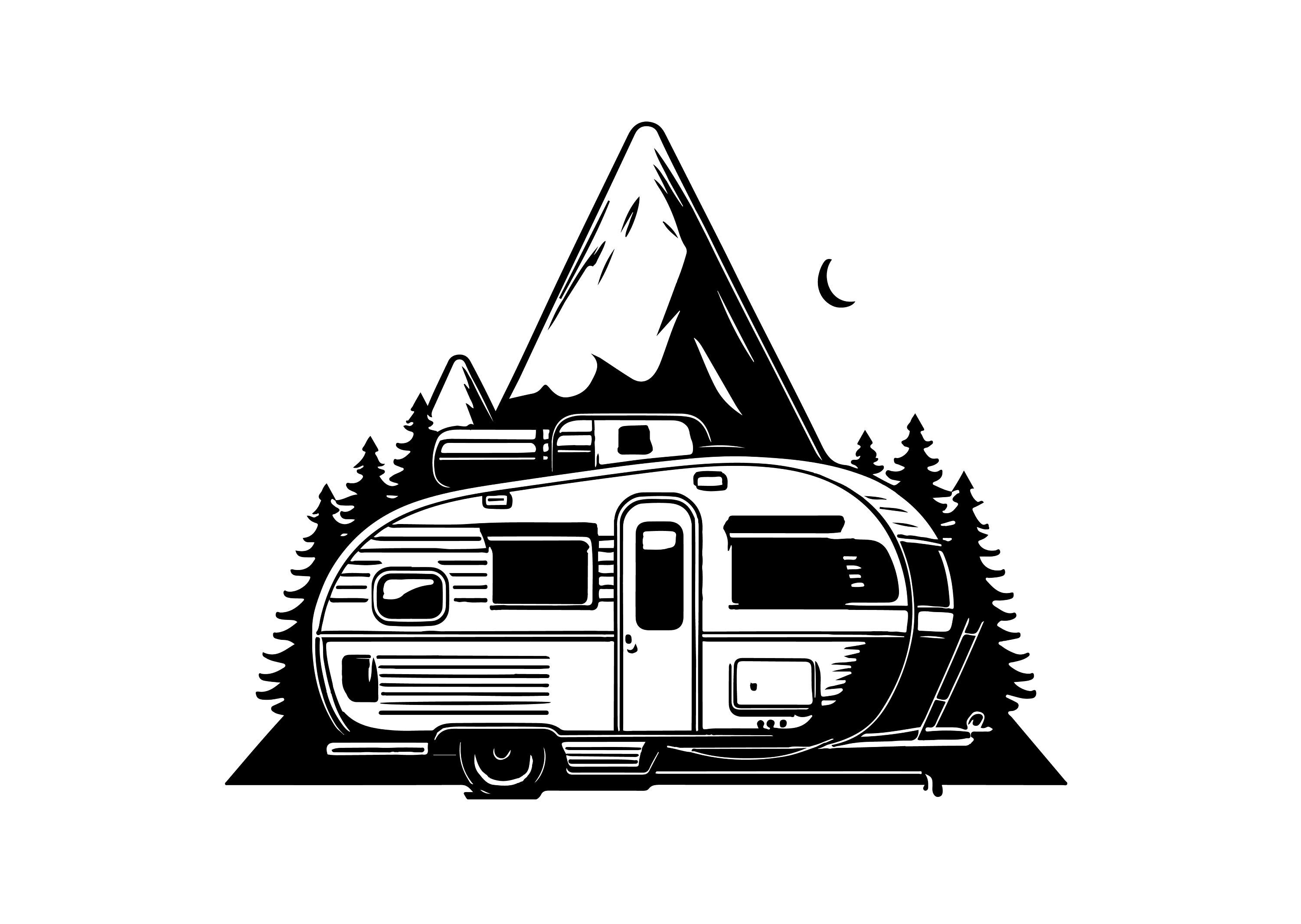 CAMPER CARAVAN SVG Camper Clipart Camping Svg Camper Svg - Etsy UK