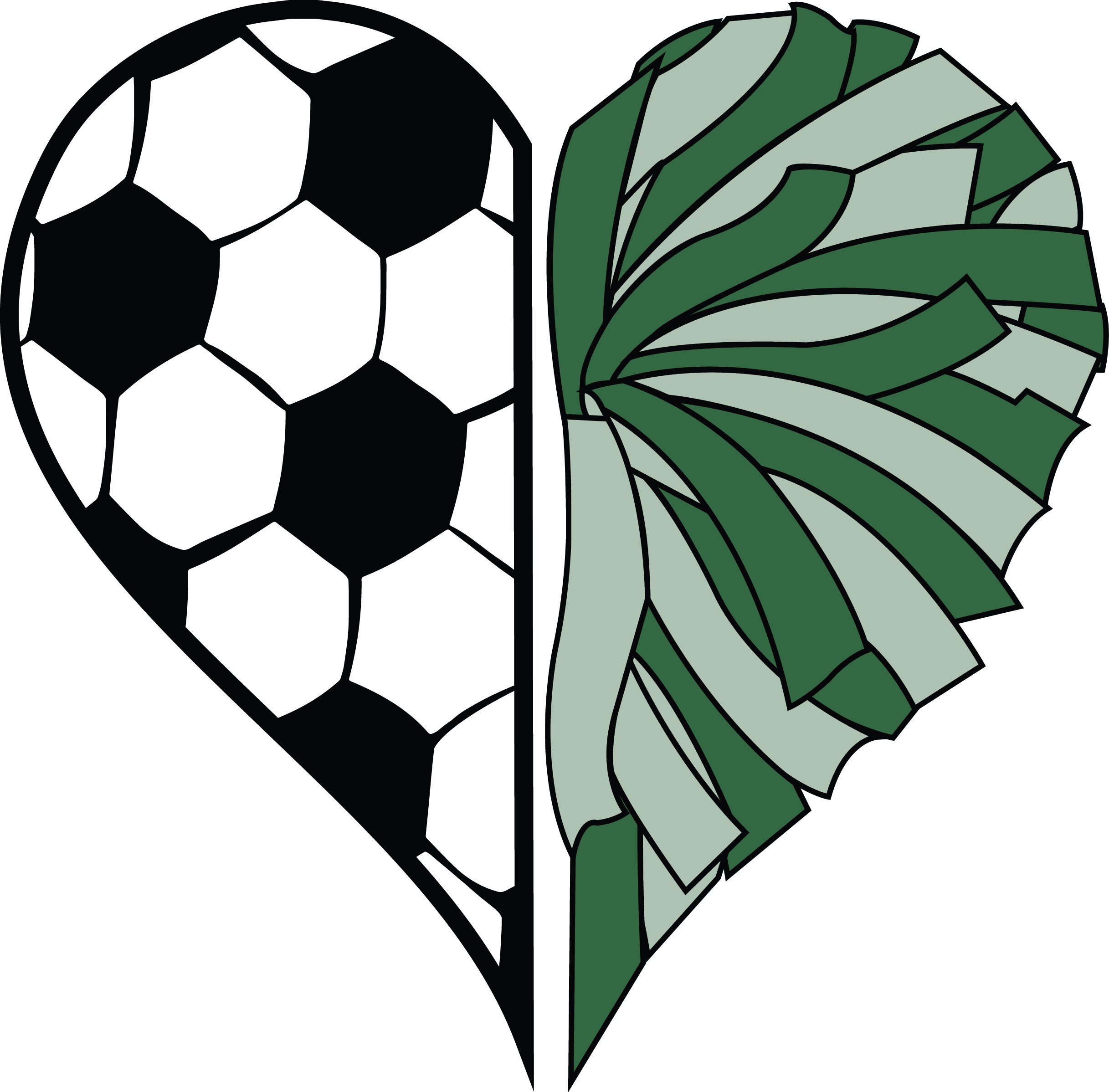 HALF SPORT HEART Svg Pom Pom Svg Half Sport Hearts Svg - Etsy Singapore