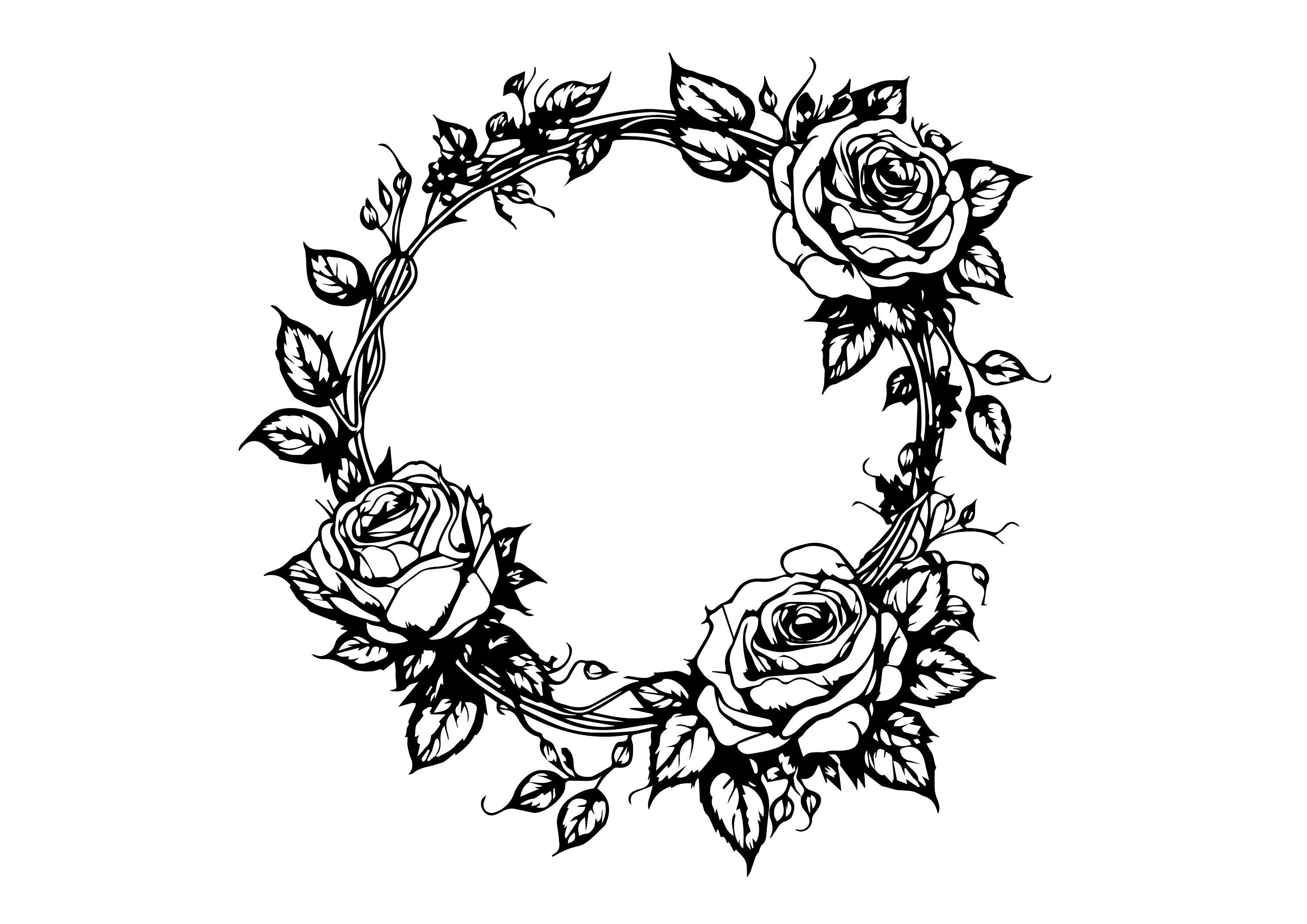 ROSE SVG, ROSES Vector Svg, Rose Clipart, Rose Svg Cut Files for Cricut ...