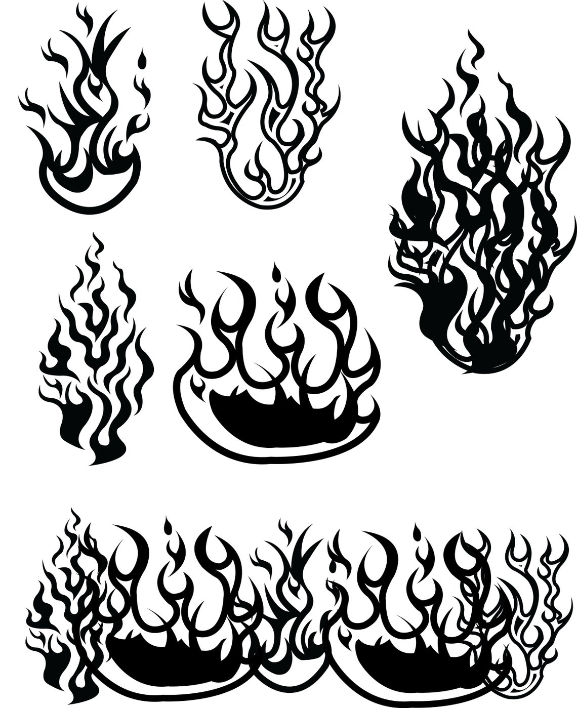 Fire SVG Files Fire Clipart Fire Dxf Files Flames Cricut - Etsy Finland