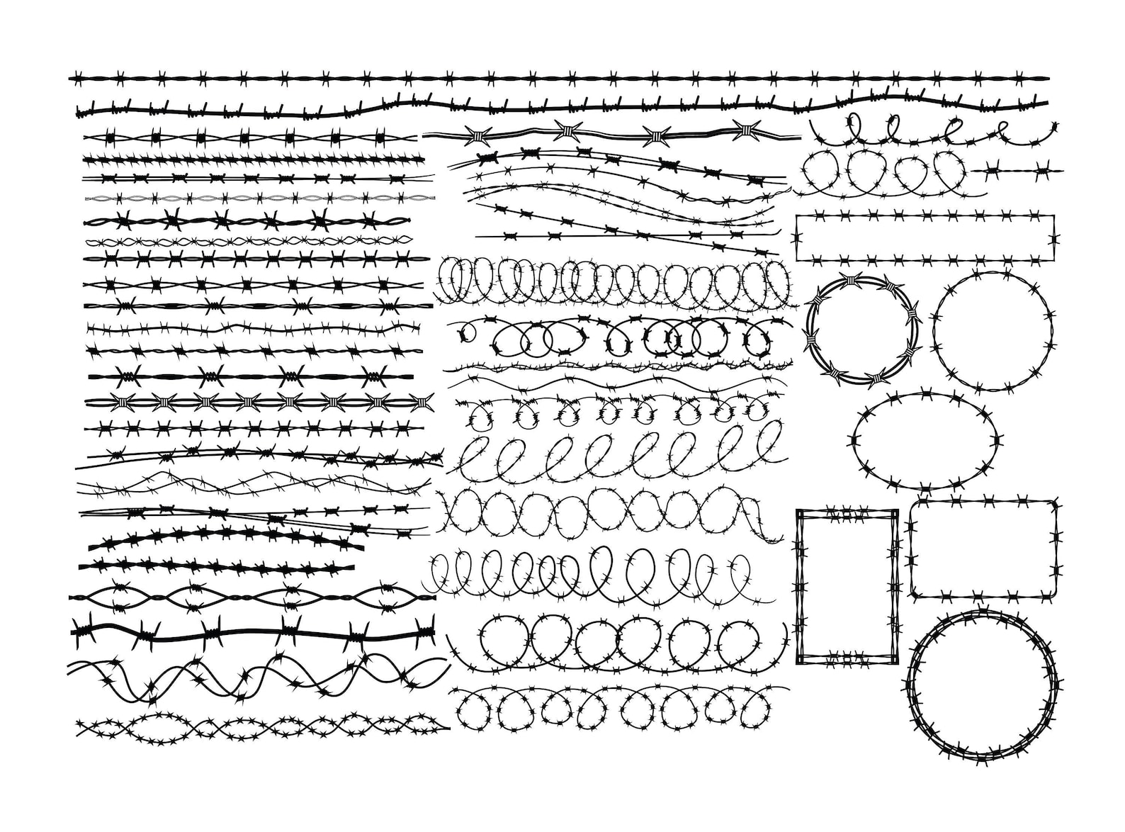 BARBED WIRE SVG, Barbed Wire Svg Cut Files for Cricut, Barbed Wire ...