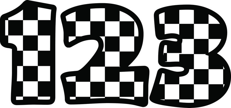 CHECKERED ALPHABET and Numbers SVG Files, Checkered Alphabet and ...