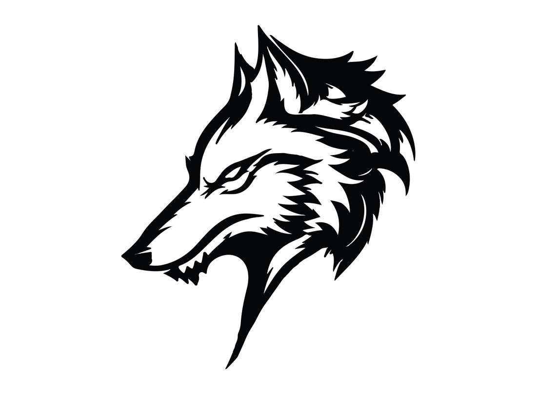 WOLF TRIBAL SVG Wolf Head Svg Wolf Clipart Wolf Head Svg - Etsy