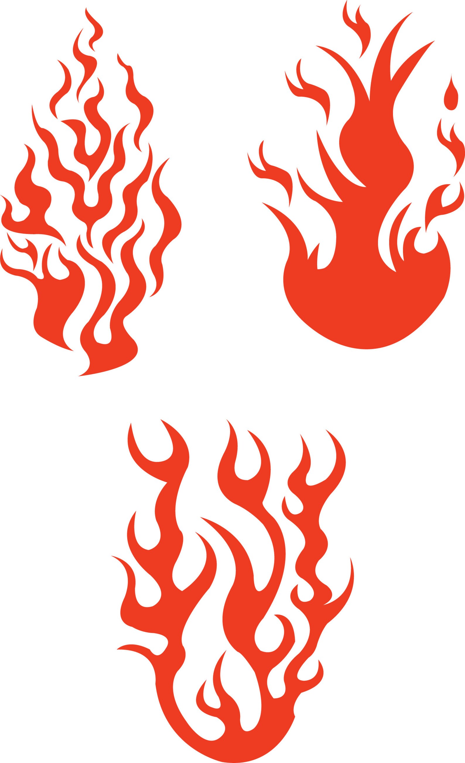 Fire SVG Files, Fire Clipart, Fire Dxf Files, Flames Silhouette, Flames ...