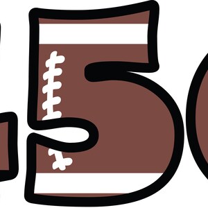 FOOTBALL ALPHABET and Numbers SVG Files, Football Alphabet Clipart ...