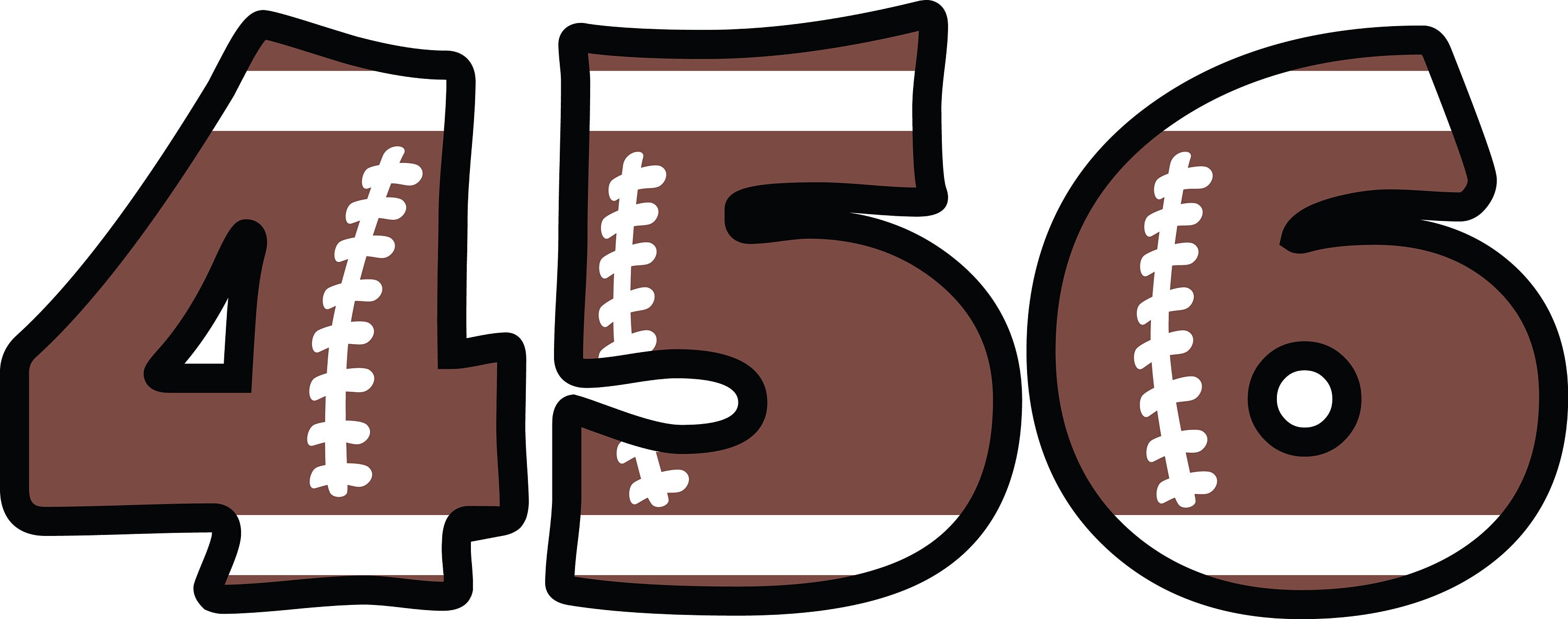 FOOTBALL ALPHABET and Numbers SVG Files Football Alphabet | Etsy