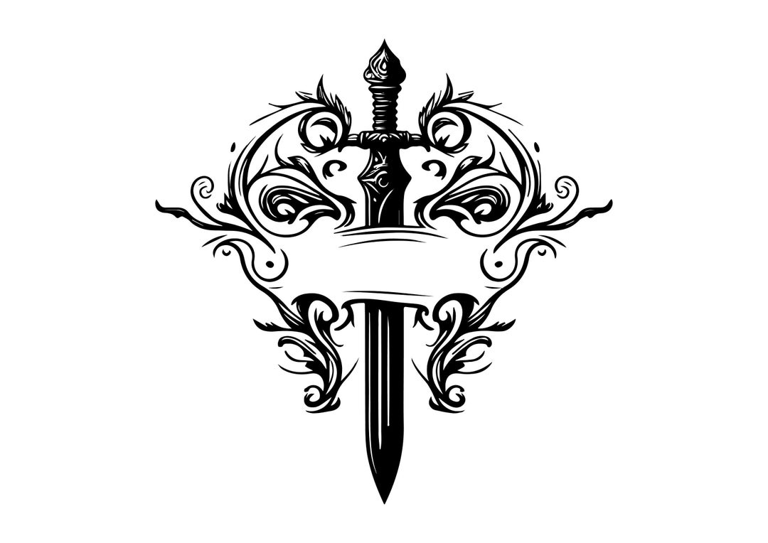 SWORD MONOGRAM SVG, Sword Monogram Clipart, Sword Monogram Svg Cut ...