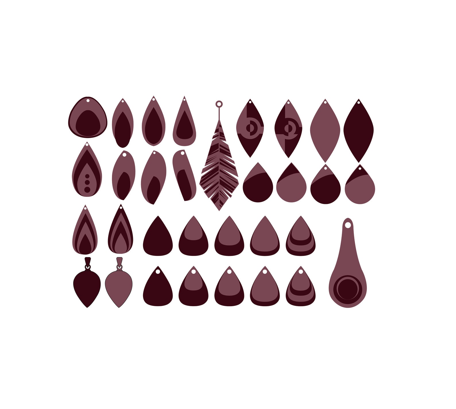 Tear Drop SVG Pendant SVG SVG Files Tear Drop Vector - Etsy