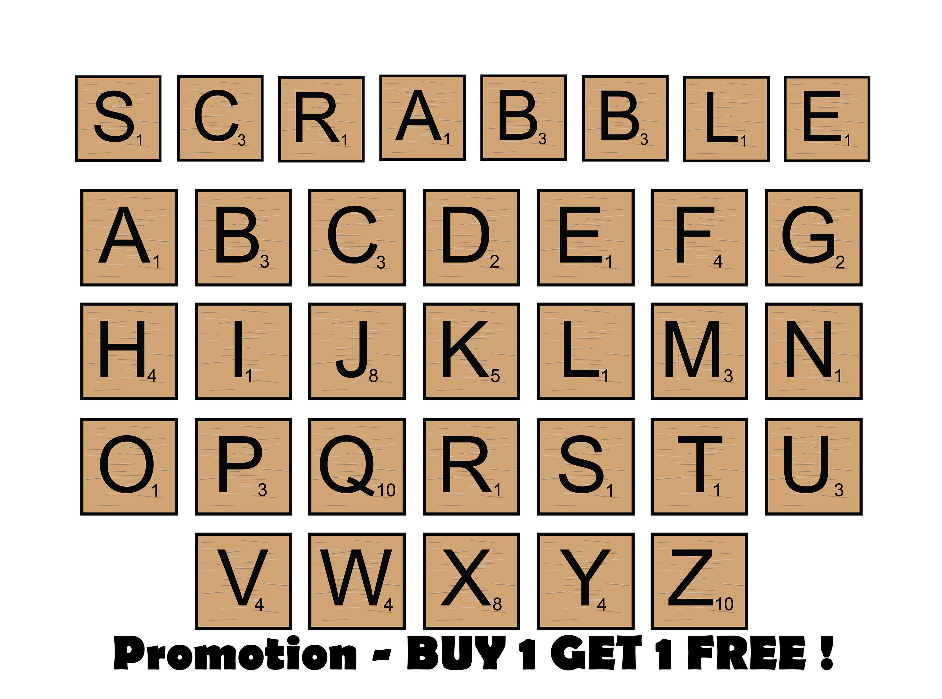 SCRABBLE TILES SVG Files Scrabble Tiles Clipart Scrabble | Etsy