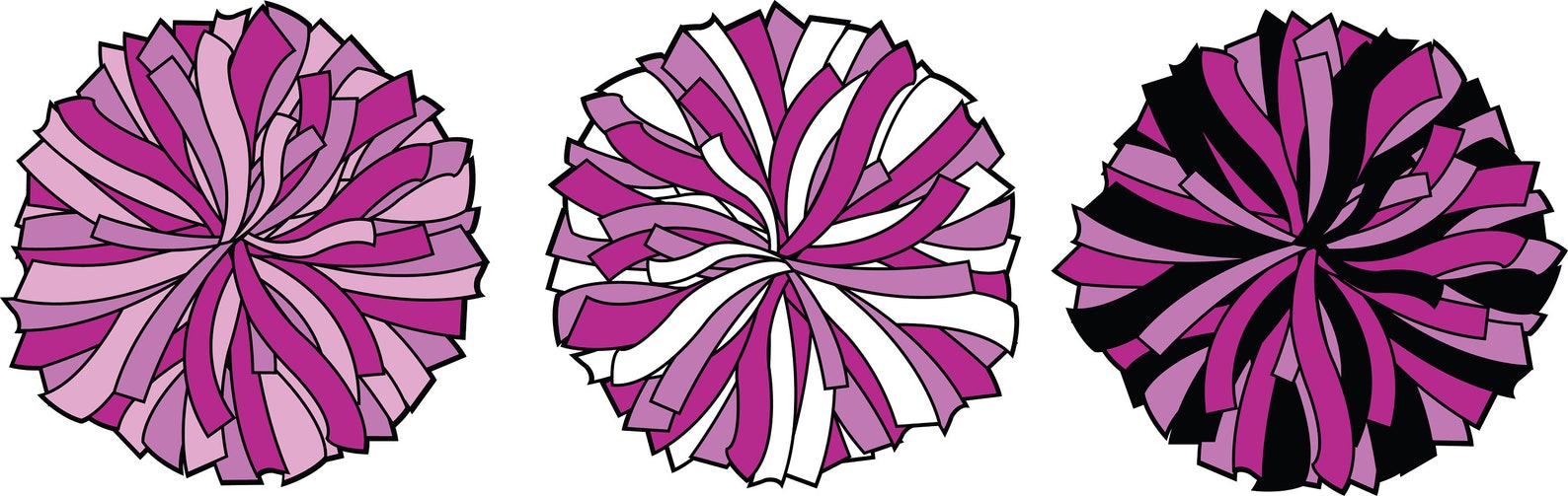 POM POM Bundle SVG Files, Pom Pom Clipart Bundle, Cheerleading Svg ...