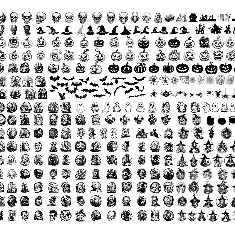 Halloween Vector Bundle - Etsy