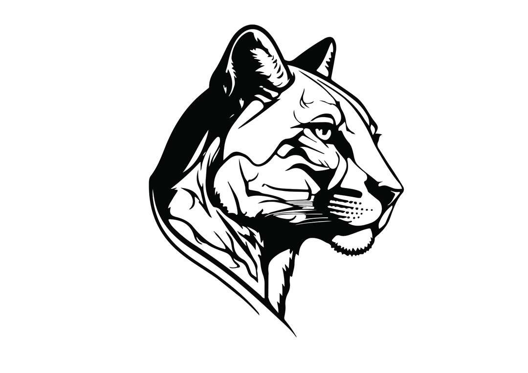 COUGAR HEAD SVG, Cougar Clipart, Cougar Head Svg Cut File for Cricut ...