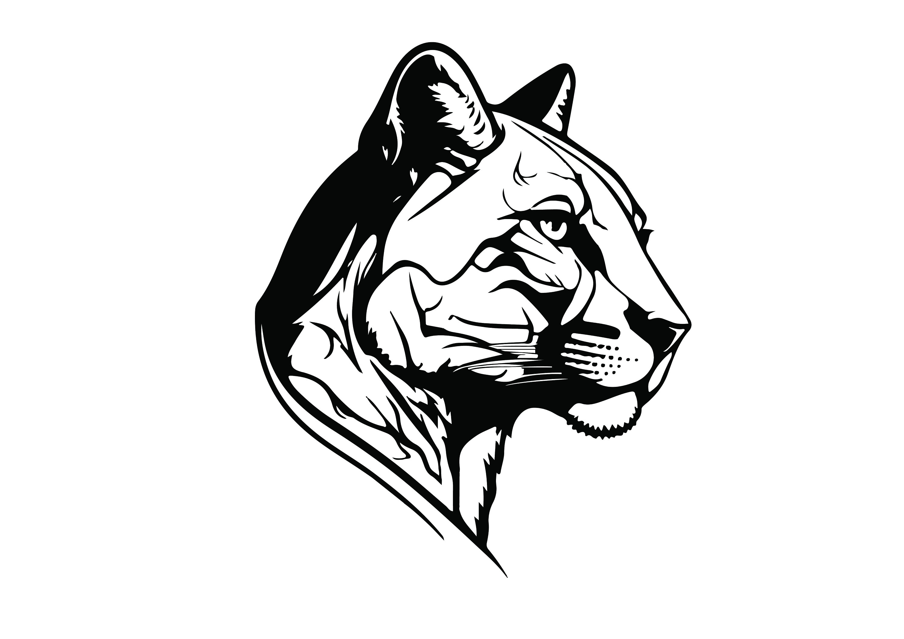 Cougar Face Silhouette