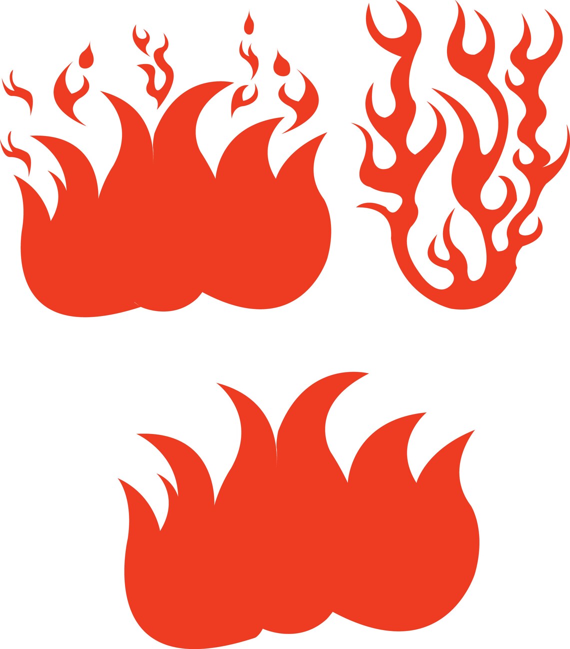 Fire SVG Files Fire Clipart Fire Dxf Files Flames | Etsy