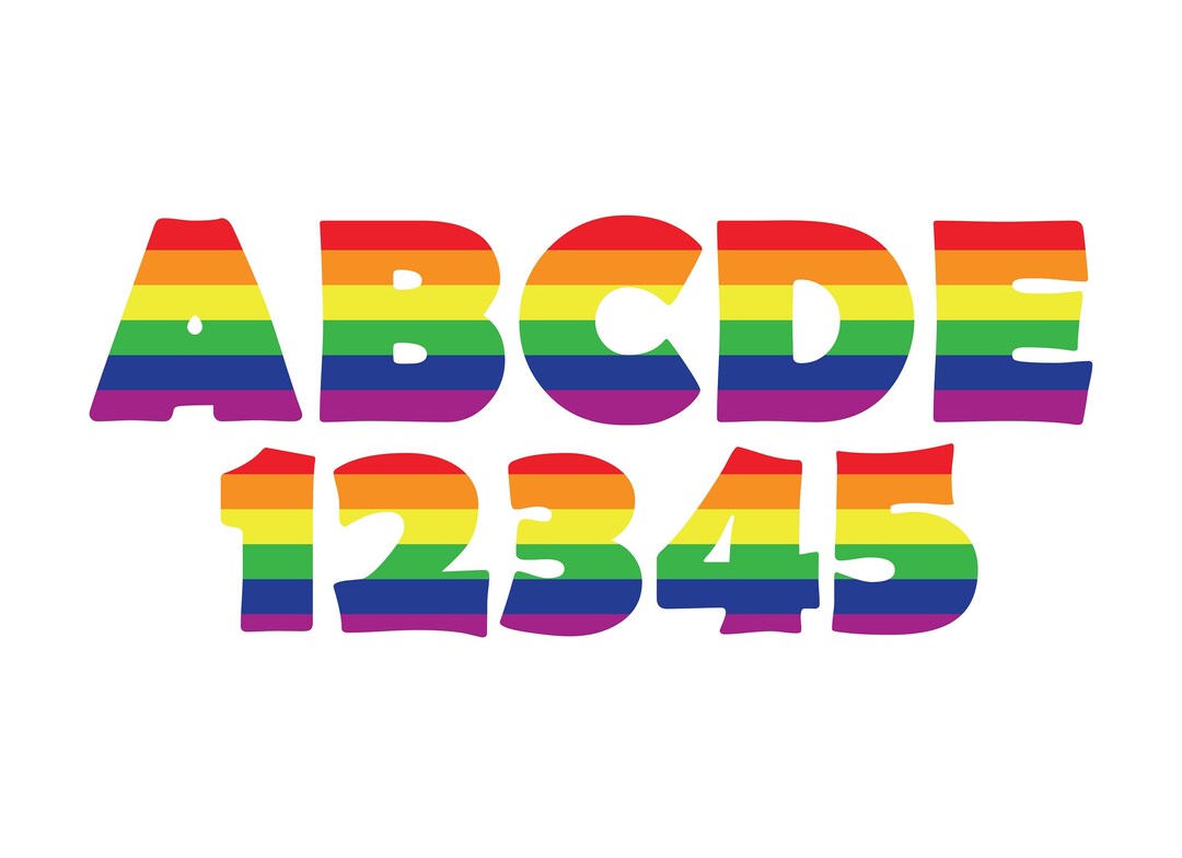 LGBT PRIDE ALPHABET Svg Files, Lgbt Pride Font Svg Files, Lgbt Pride ...