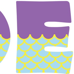 MERMAID FONT SVG Files, Mermaid Alphabet Svg Files, Mermaid Letters and ...