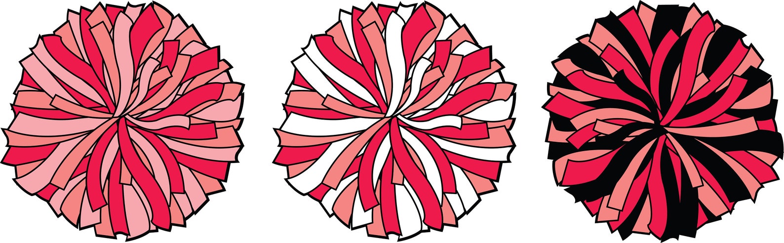 POM POM Bundle SVG Files, Pom Pom Clipart Bundle, Cheerleading Svg ...
