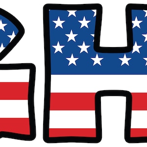 USA FLAG ALPHABET Svg Files, American Alphabet Clipart, American Flag ...