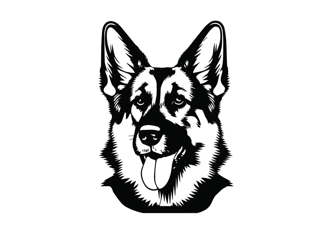 GERMAN SHEPHERD HEAD Svg, German Shepherd Head Clipart, German Shepherd ...