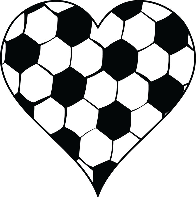 Soccer Heart Soccer Heart SVG SVG Files Soccer SVG Files | Etsy