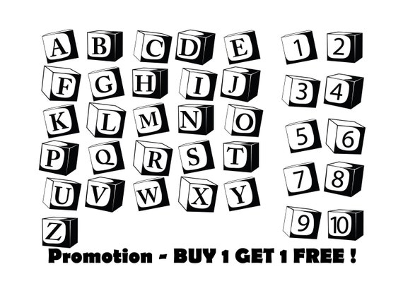BUILDING BLOCKS SVG File Block Svg Alphabet Files Building - Etsy