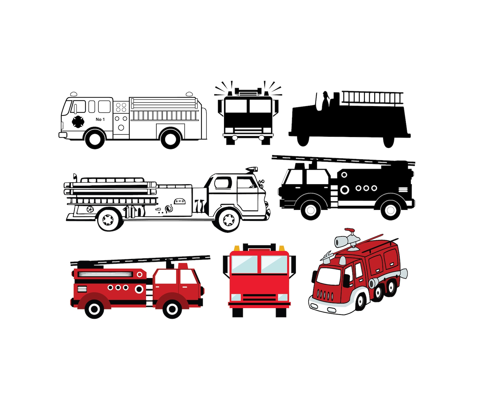 FIRE TRUCK SVG Files Fire Truck Svg Files for Cricut Fire - Etsy Canada
