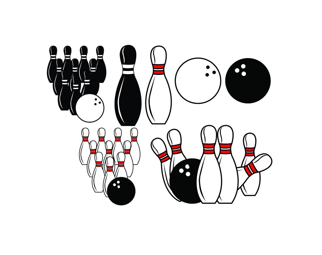 Bowling, Bowling SVG, Bowling SVG Files, SVG Files, Cricut, Silhouette ...