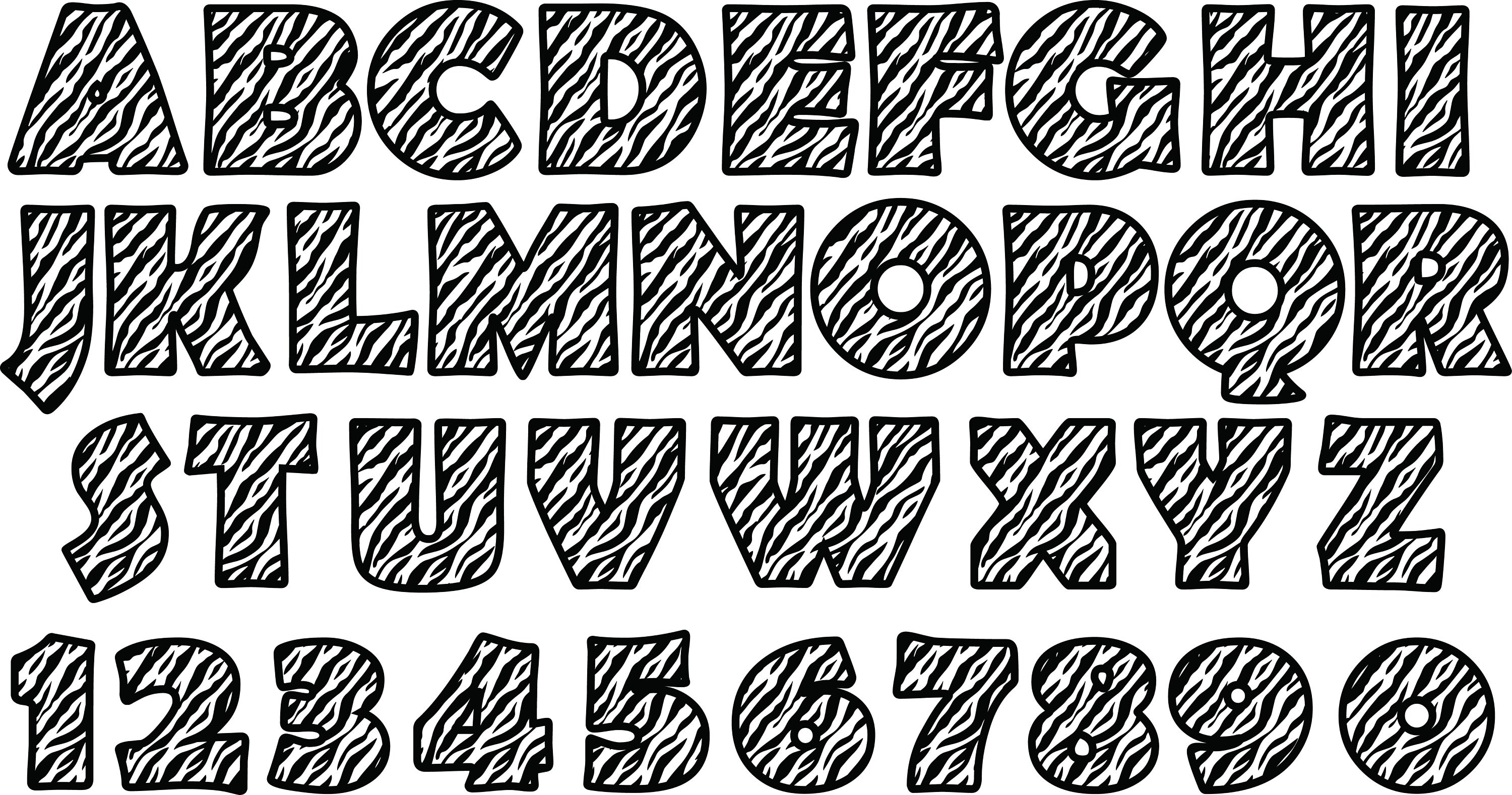 ZEBRA FONT SVG Zebra Alphabet Svg Zebra Letters and Numbers - Etsy Canada