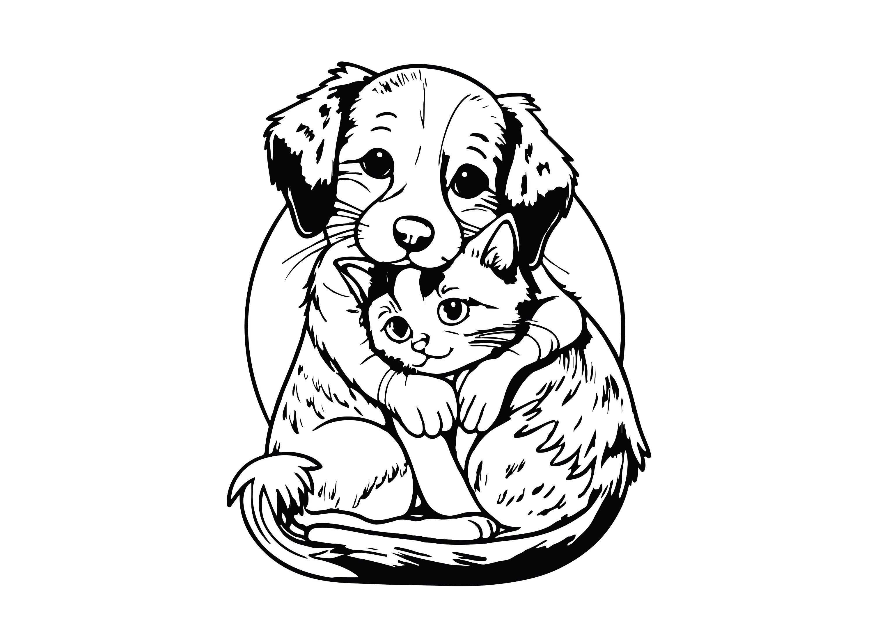 CAT and DOG SVG, Cat and Dog Clipart, Cat and Dog Svg Cut Files for ...