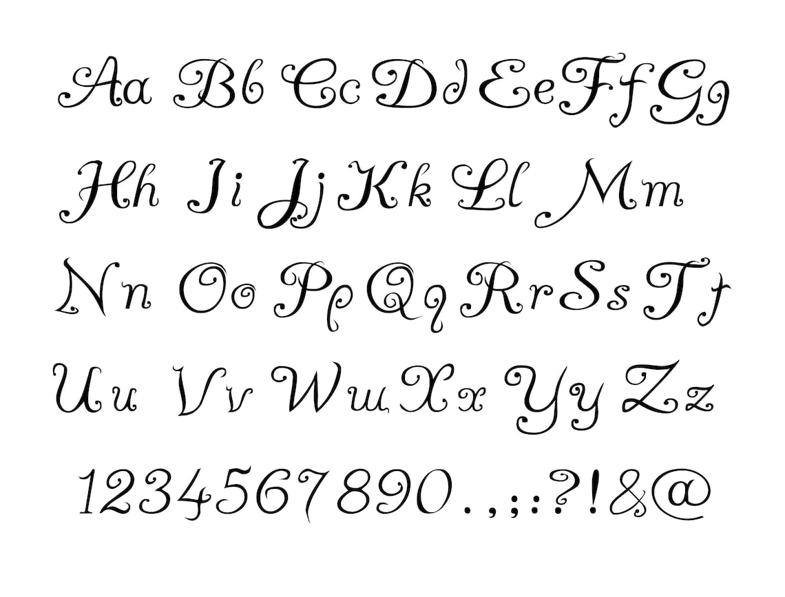 HANDWRITTEN FONT SVG Modern Calligraphy Svg Cut Files Curlz - Etsy