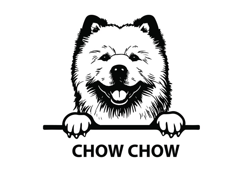 PEEKING CHOW CHOW Svg Peeking Chow Chow Clipart Peeking Chow - Etsy