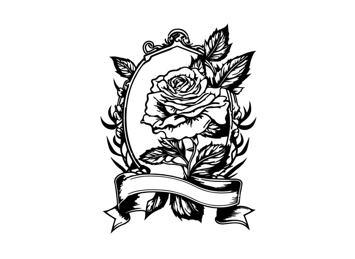 ROSE SVG ROSES Vector Svg Rose Clipart Rose Svg Cut Files - Etsy