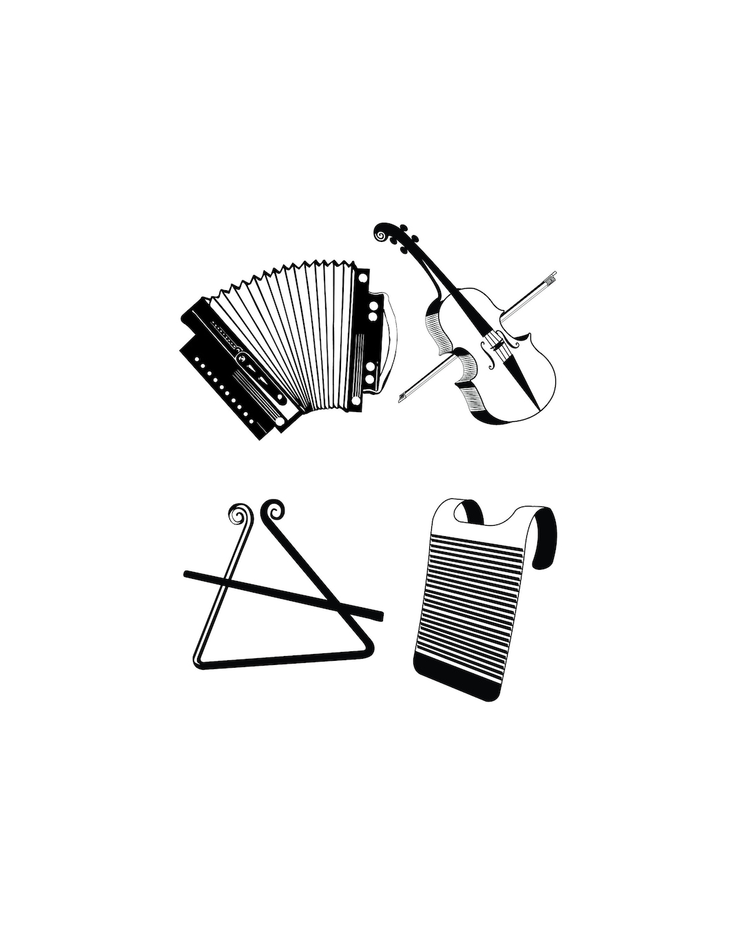 Cajun SVG, Musical Instruments, SVG, Cricut, Silhouette Cameo, Scanncut ...