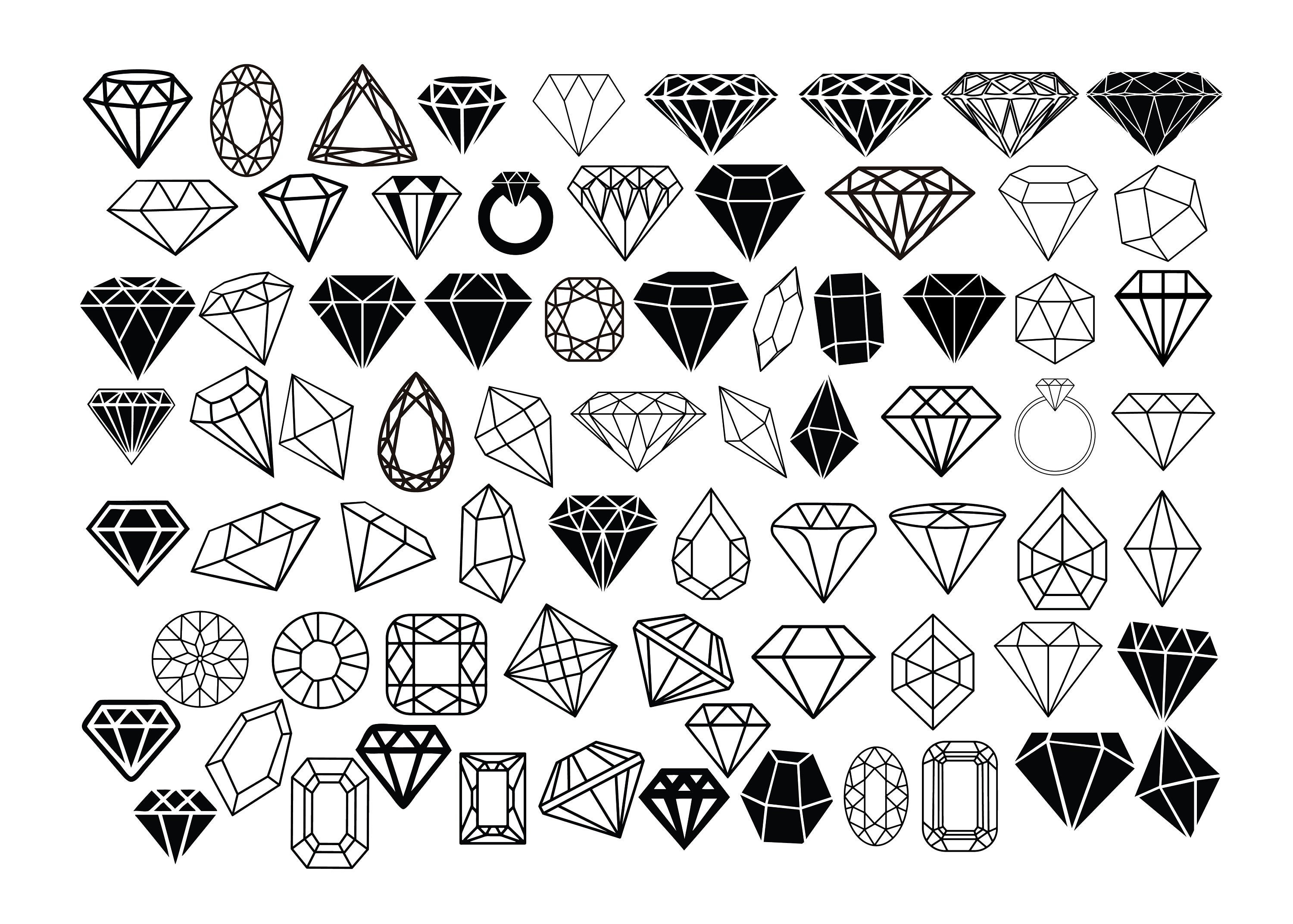 DIAMOND SVG Diamond SVG Files Svg Files Diamond Vector - Etsy Norway