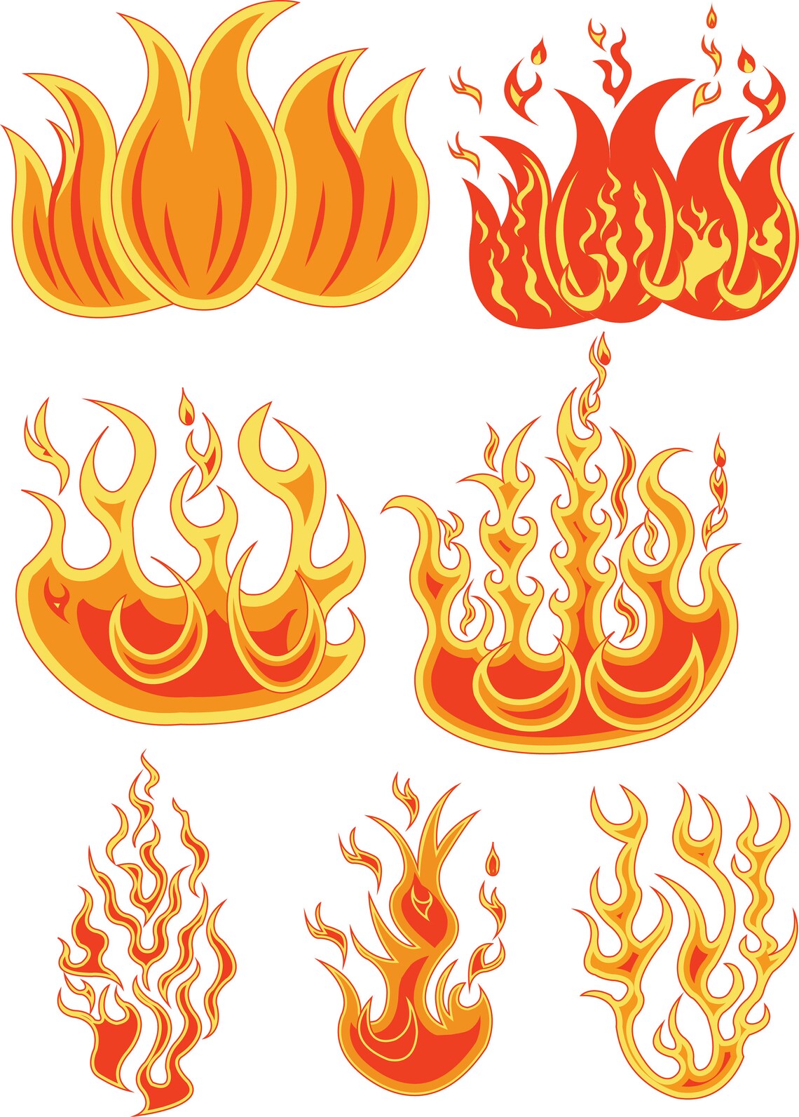 Fire SVG Files Fire Clipart Fire Dxf Files Flames Cricut - Etsy