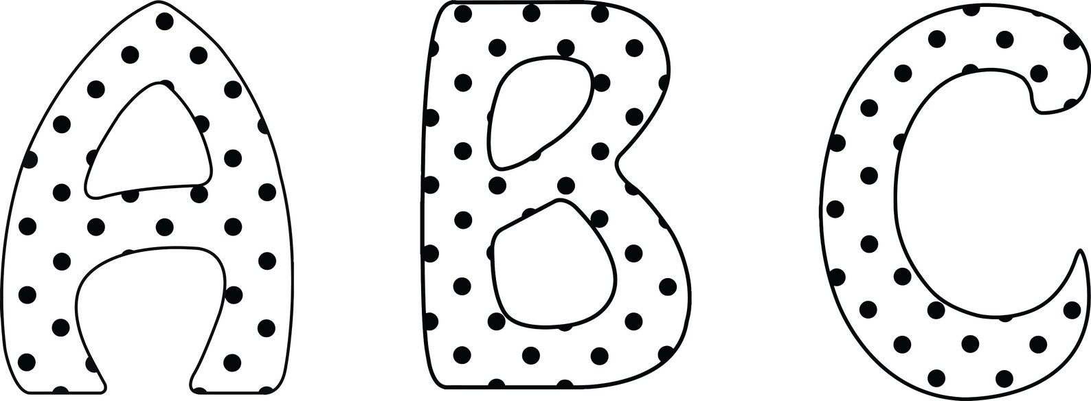 POLKA DOT ALPHABET Svg Files Polka Dot Alphabet Clipart 3 | Etsy