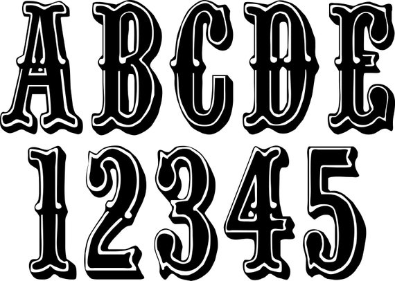 Western Font Numbers