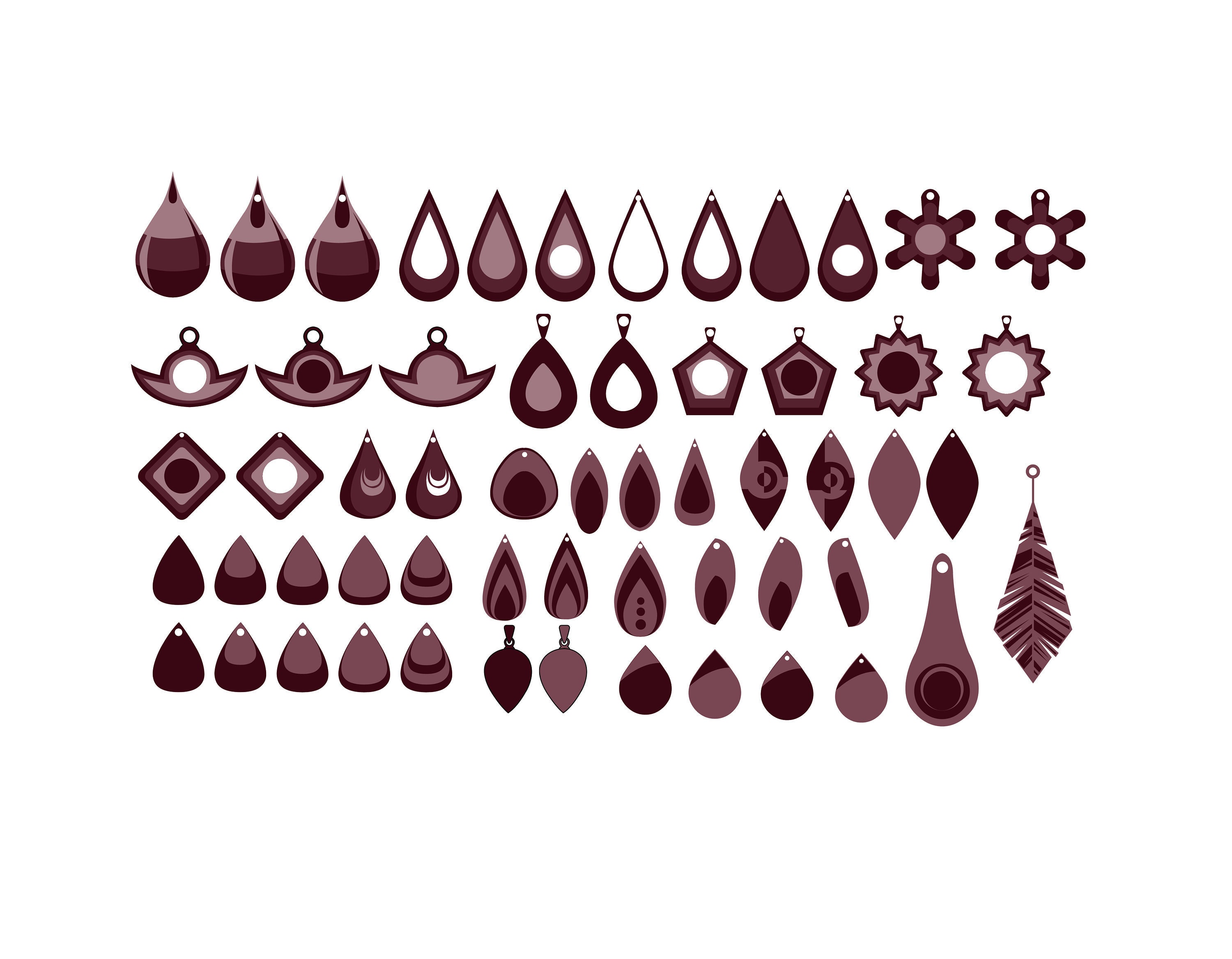 Tear Drop SVG Pendant SVG SVG Files Tear Drop Vector | Etsy