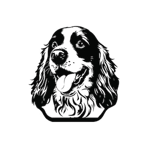 COCKER SPANIEL HEAD Svg, Cocker Spaniel Head Clipart, Cocker Spaniel ...