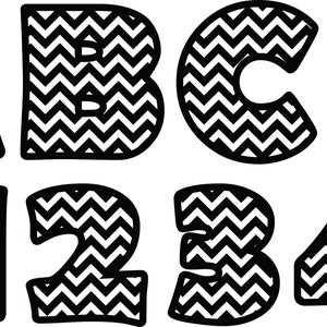 CHEVRON FONT SVG Bundle, Chevron Alphabet Svg Bundle, Chevron Letters ...