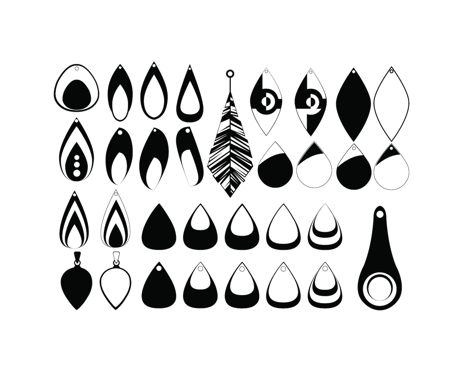 Tear Drop SVG Pendant SVG SVG Files Cricut Silhouette - Etsy Canada