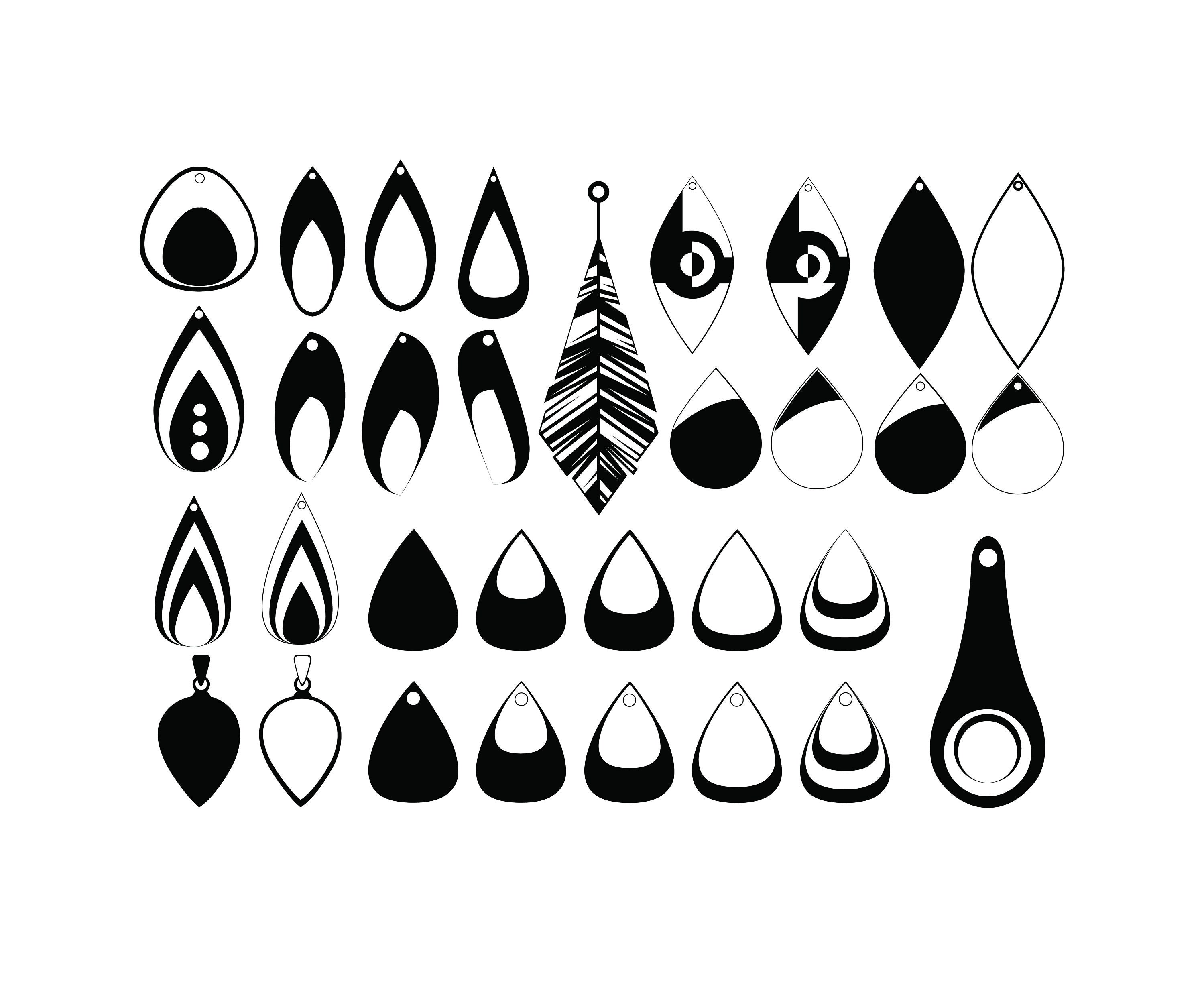 Tear Drop SVG Pendant SVG SVG Files Cricut Silhouette - Etsy Canada