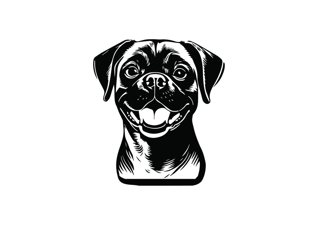 PUGGLE HEAD SVG, Puggle Head Clipart, Puggle Head Svg Files for Cricut ...