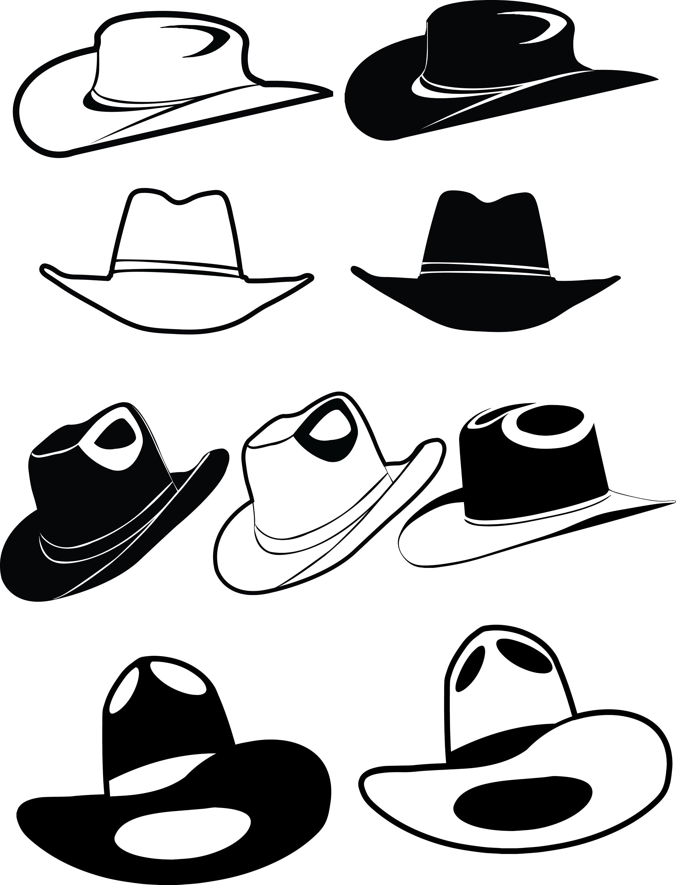 Cowboy Hat Cowboy Hat SVG SVG Files Cowboy Hat SVG Files - Etsy Canada