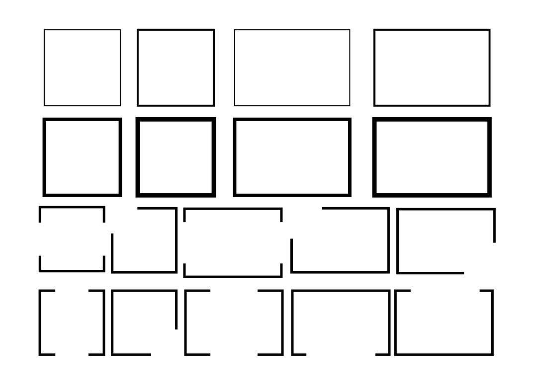 Open RECTANGLE SVG Split RECTANGLE Svg Rectangle Outline Etsy UK