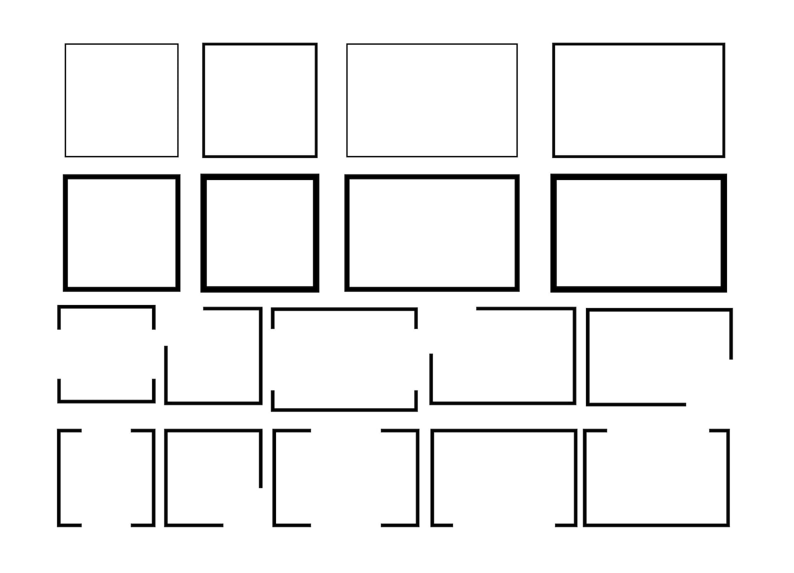 Open RECTANGLE SVG Split RECTANGLE Svg Rectangle Outline - Etsy